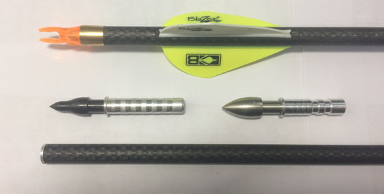 High Accuracy Carbon Hunting Arrows , Carbon Fiber Target Practice Arrows